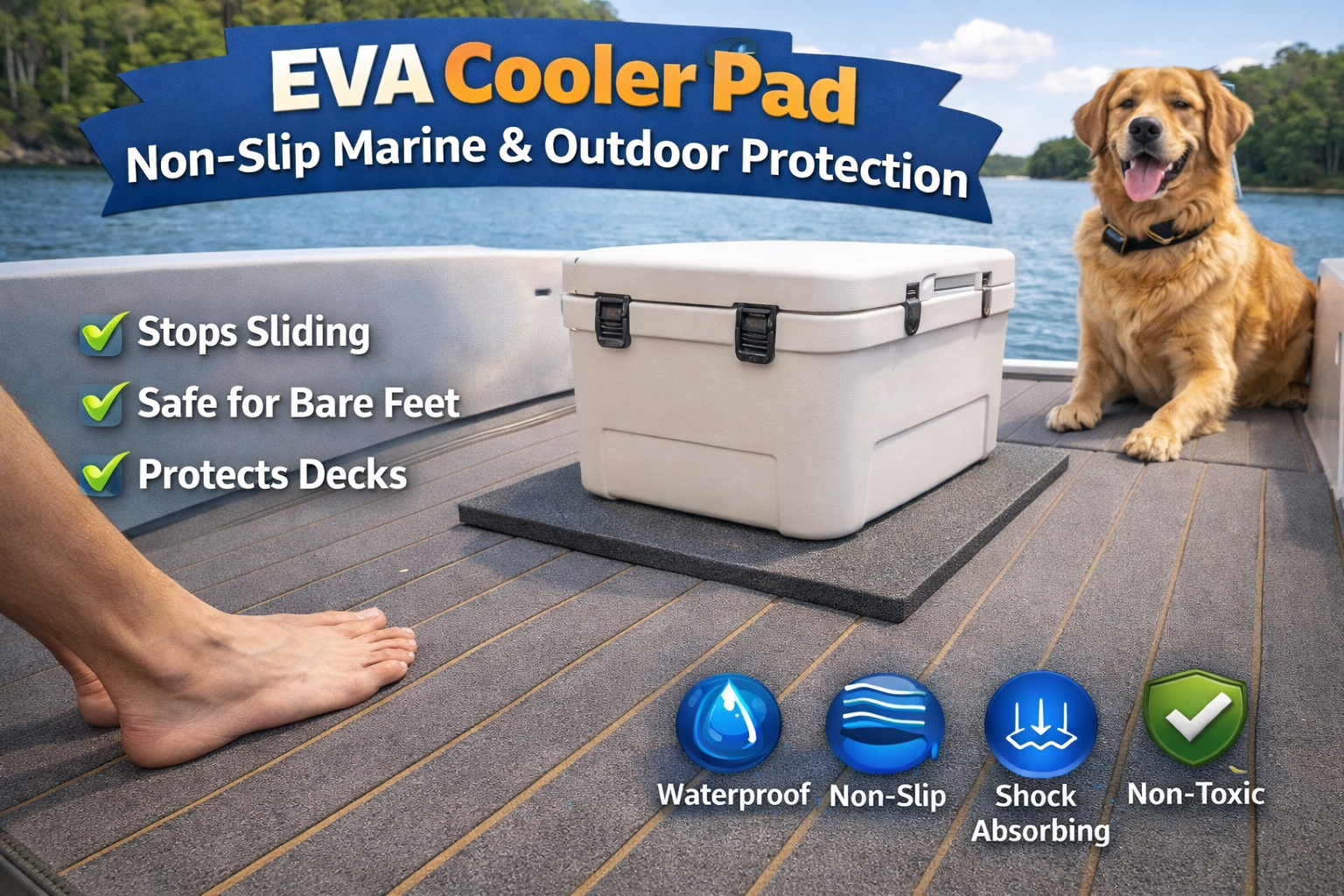 EVA Cooler Pad – Non-Slip Marine & Outdoor Protection – HzKaiCun